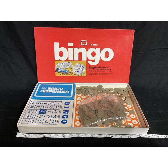 Other | Vintage 1974 Bingo Game 4card Set With Dispenser | Poshmark